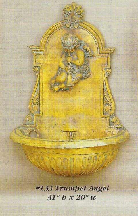 Trumpet Angel wall fountain – Fantasy Fountains